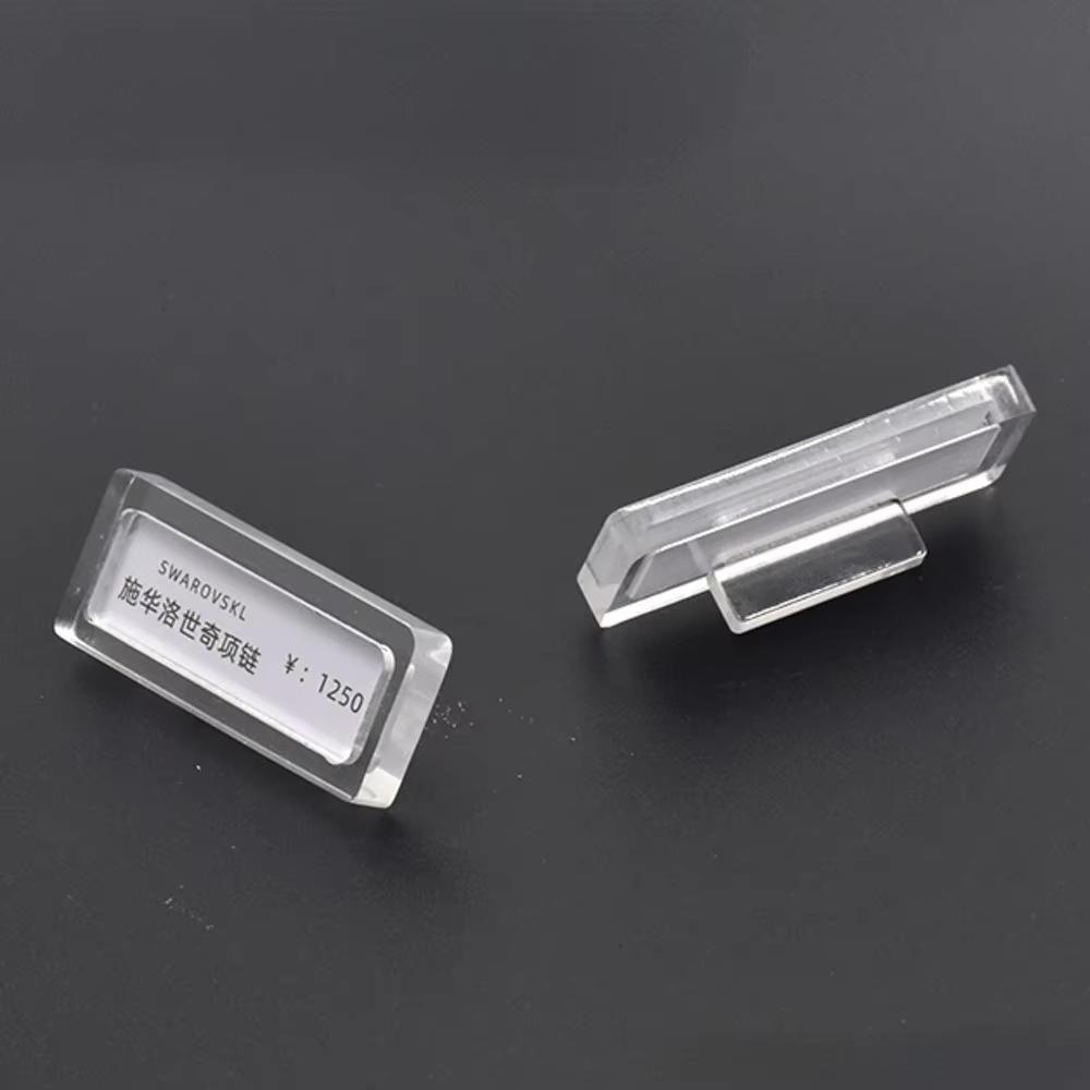Acrylic Product Price Tag Slip Price Label / Acrylic Name Label 8x3 ...
