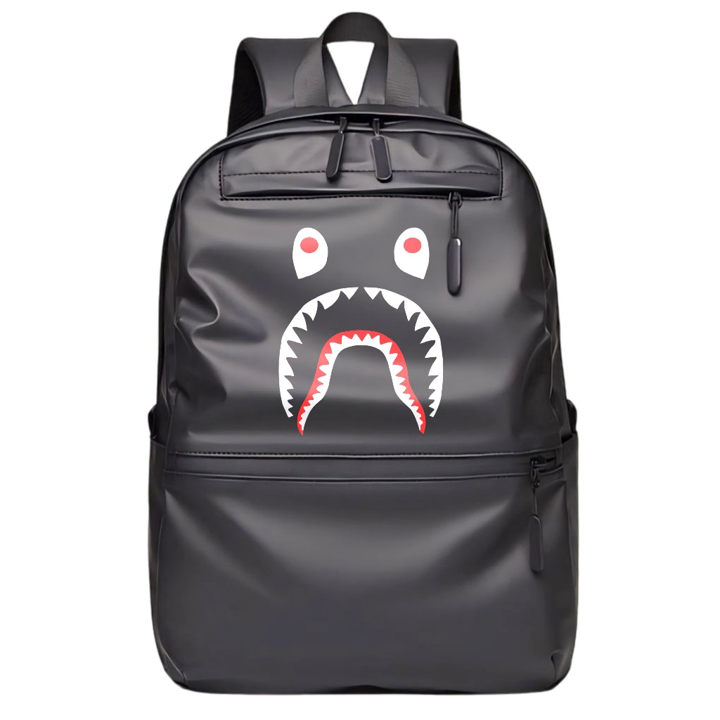 Blags Men's Backpack Bape Shark Logo Backpack School Carrying Bag ...