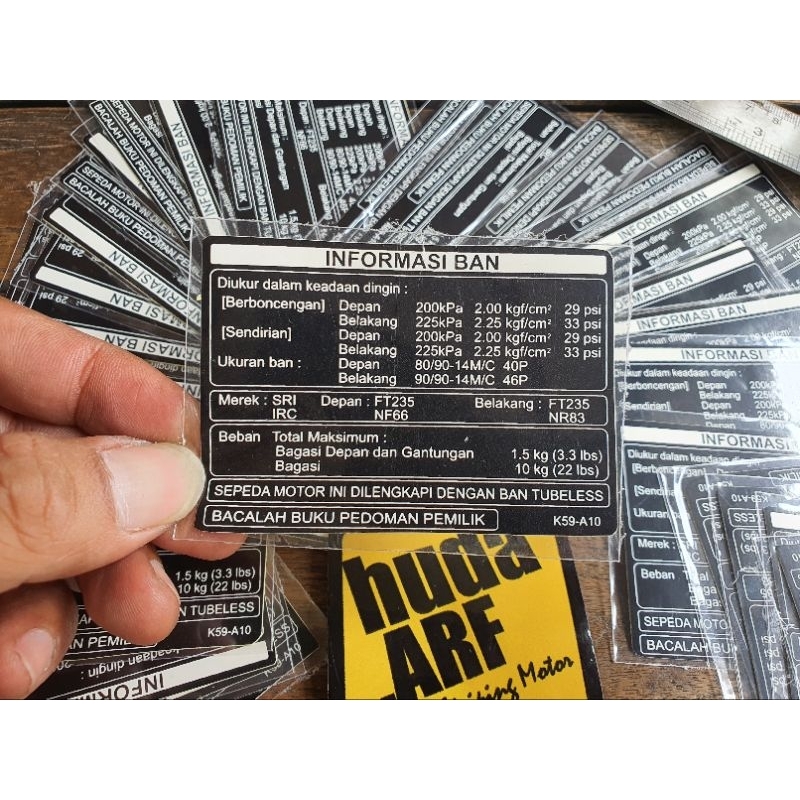 Original tire information sticker, TIRE INFORMATION sticker | Shopee ...