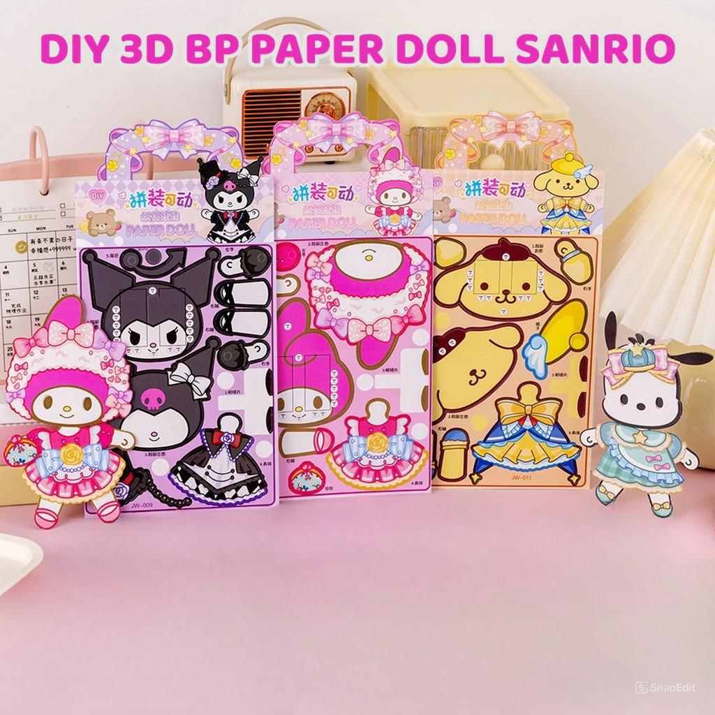 Children's Toys DIY 3D BP Paper Doll Sanrio Kuromi Melody Cinnamoroll ...