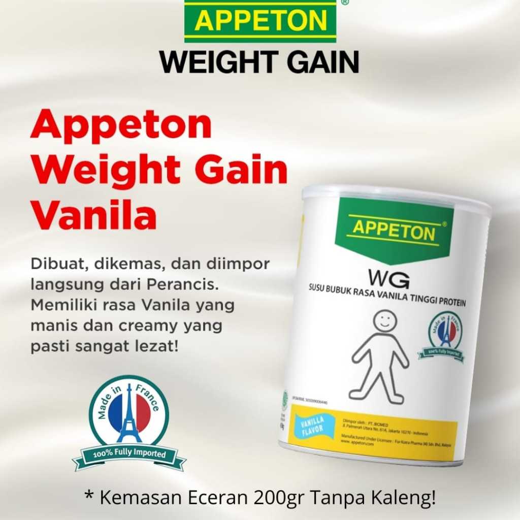 Appeton WG Adult Vanilla Milk Weight Gain And Retail Appetite 200g ...