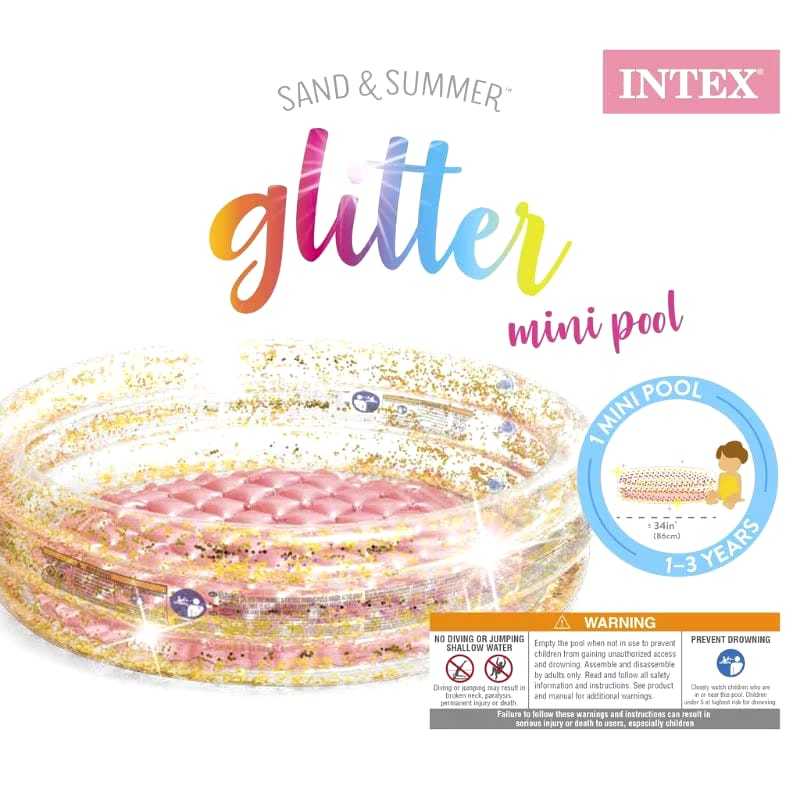 INTEX Mini Glitter Pool / Children's Swimming Pool | Shopee Philippines