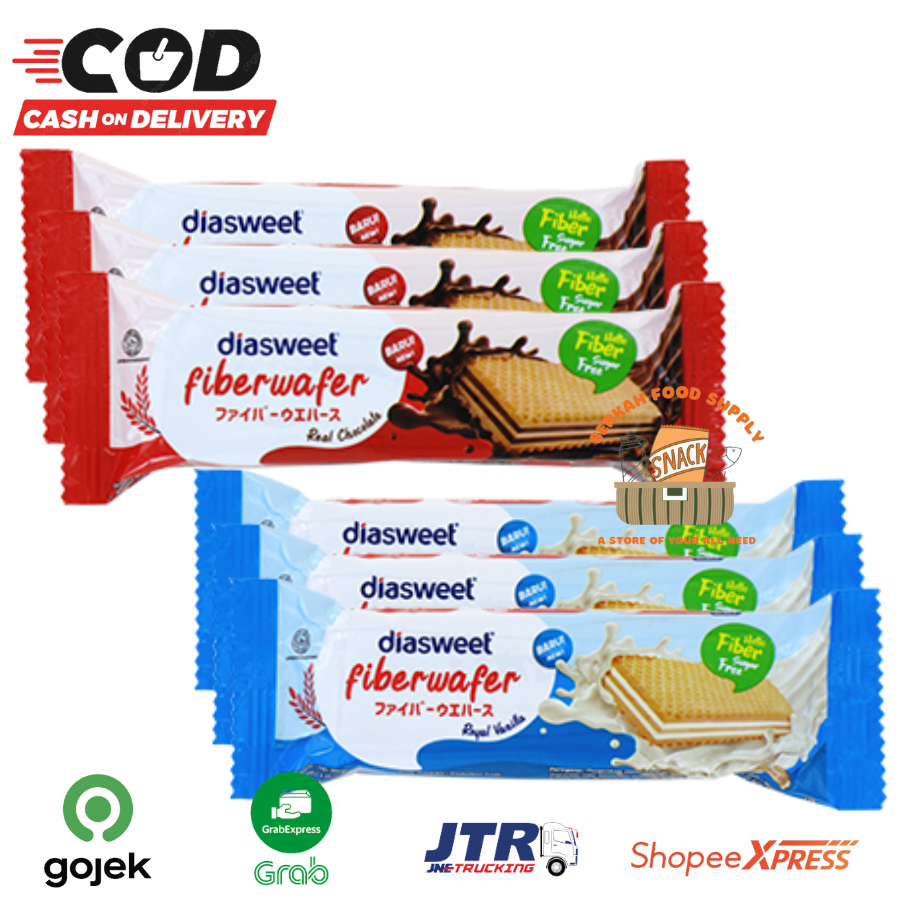 [ BLESSING ] Diasweet Fiberwafer High Fiber 18gr Sugar Free Chocolate ...