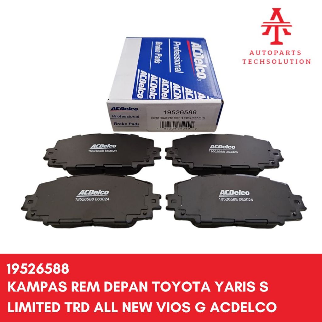 Front Brake Pads Toyota Yaris S Limited TRD All New Vios G-Non Akebono ...