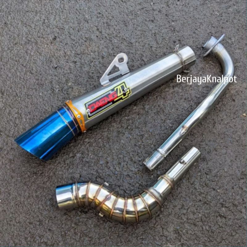 (HighMount) Big elbow Daengsai4 Exhaust pipe open Wave 110 100 Xrm 125 ...
