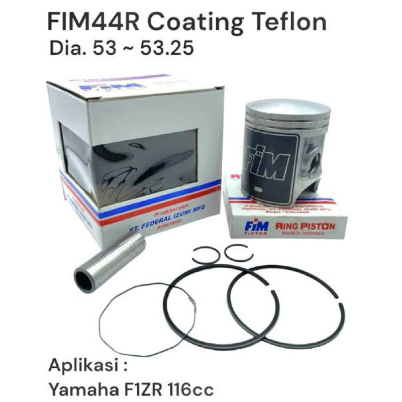 Piston Fim Izumi Yamaha F1ZR Force One Teflon Coating Pin 13 Fim44R ...