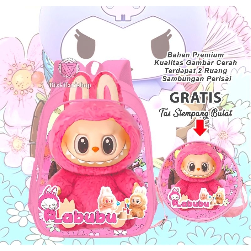 Labubu - 2pcs Children's Backpack Labubu Kindergarten School Bag ...