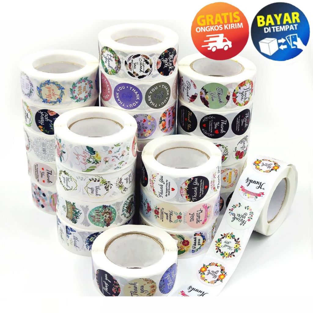 Mikado - KP207 Thank You STICKER THANKYOU STICKER ROLL Contents 500pcs ...