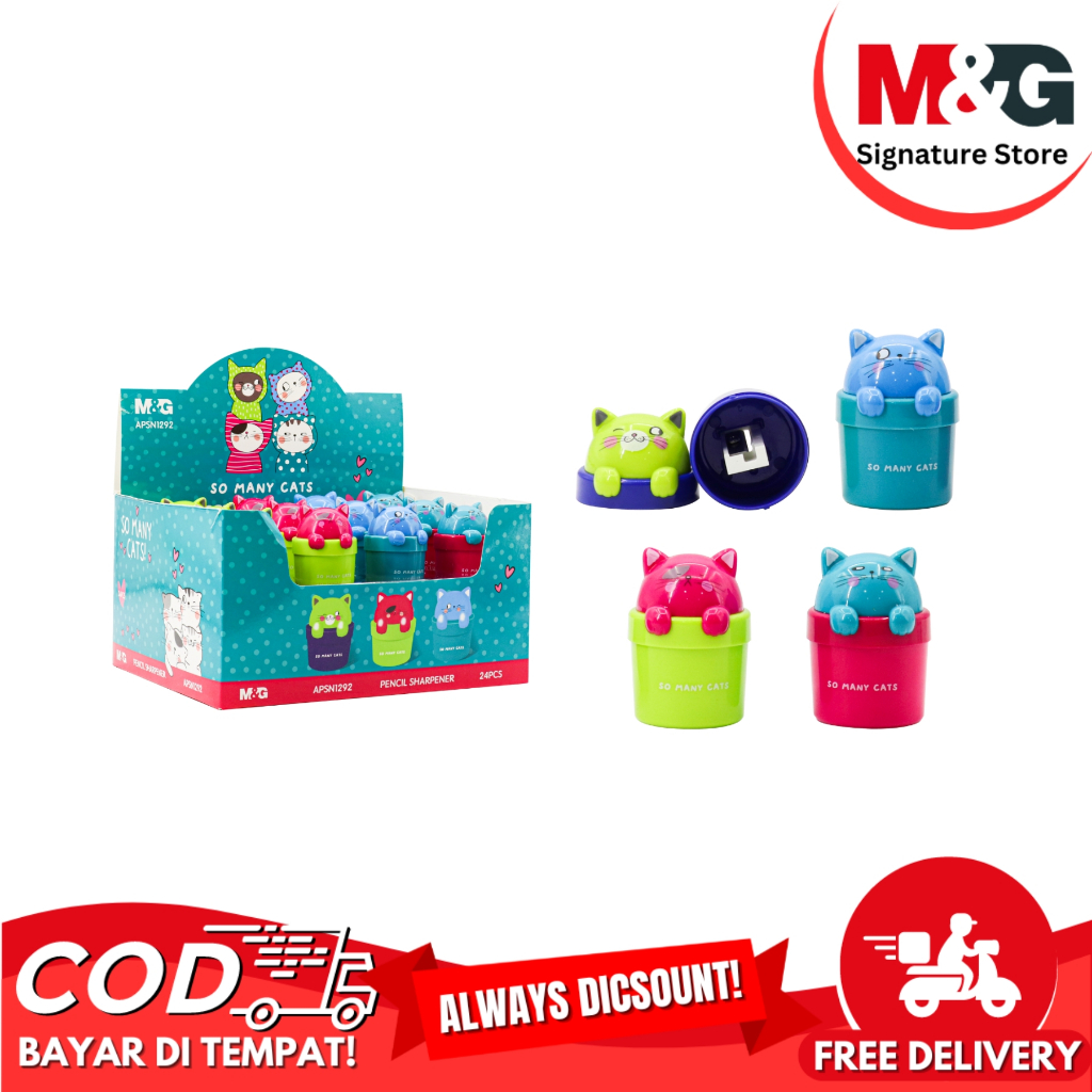Sharpener M&G So Many Cats Cat Shaped Tube Shavings APSN1292 - Unit Price | Shopee Philippines
