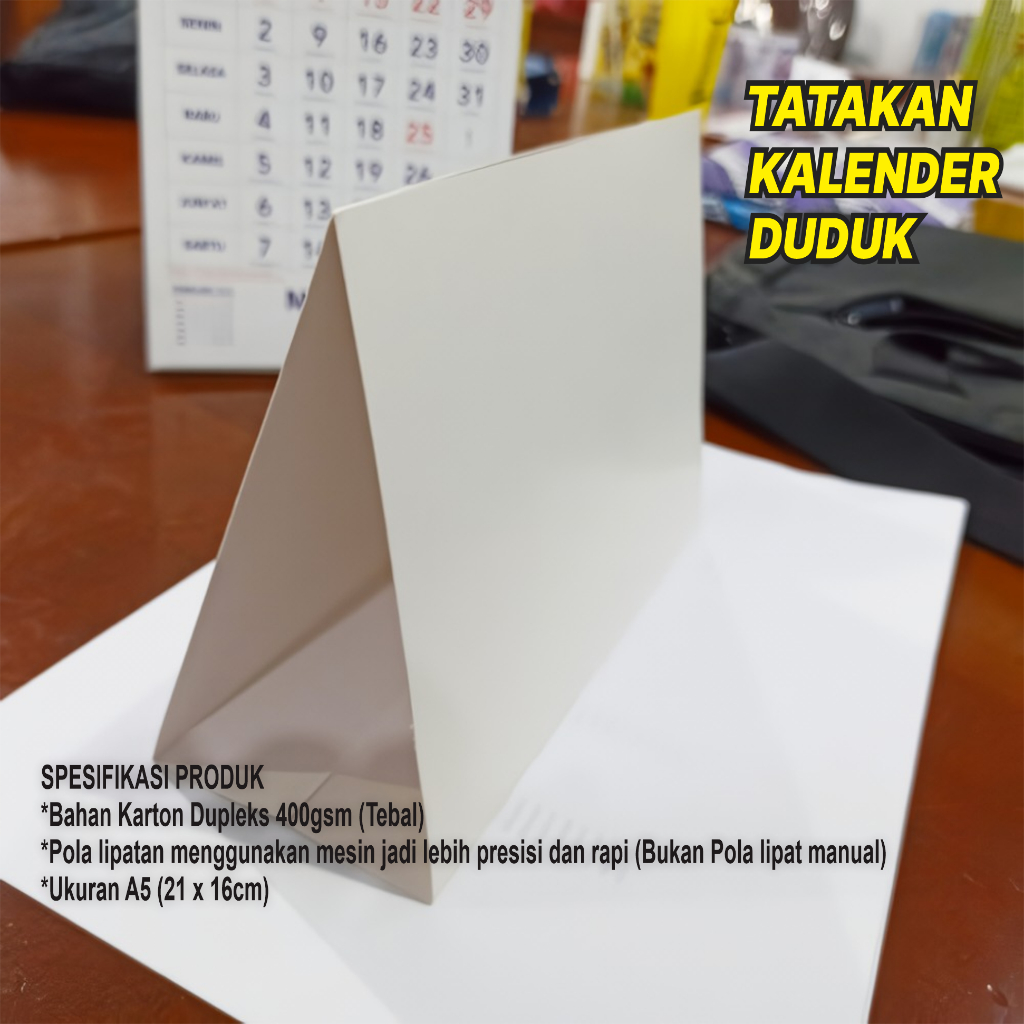 MESIN 400 gr Duplex Material Desk Calendar Coaster A5 Size (21x15 cm ...
