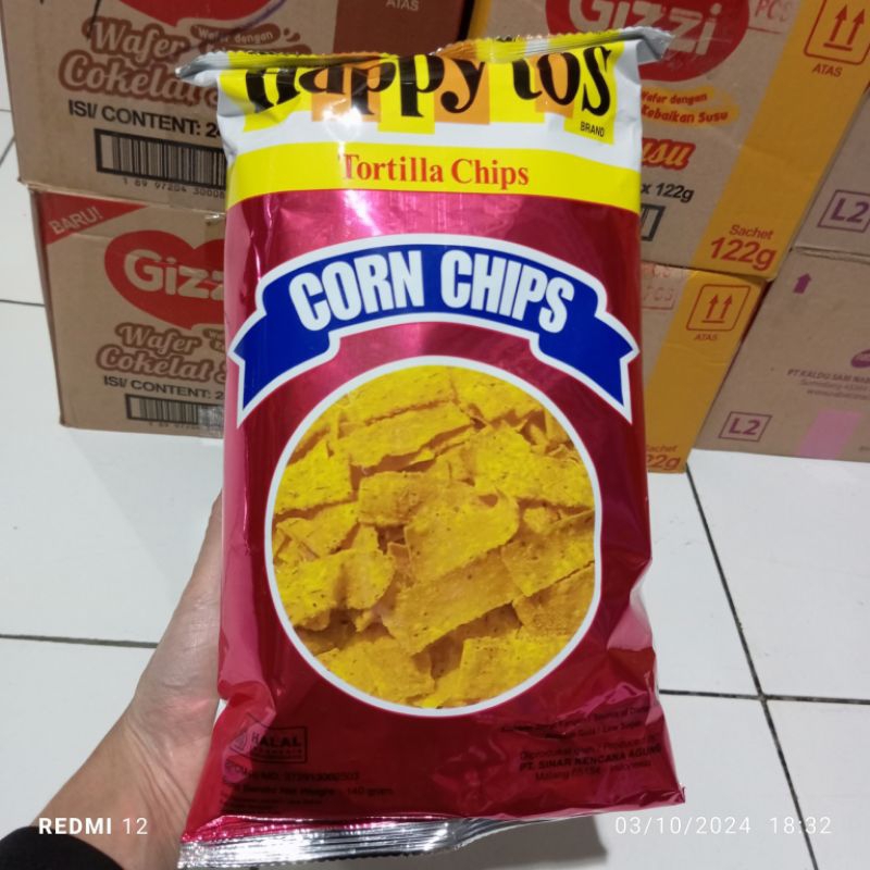 MERAH Happytos happy tos tortilla chips Corn 140gr Red Packaging ...