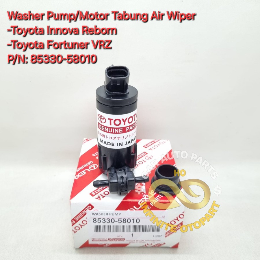 Washer PUMP WATER MOTOR WIPER INNOVA REBORN FORTUNER VRZ 85330-58010 ...