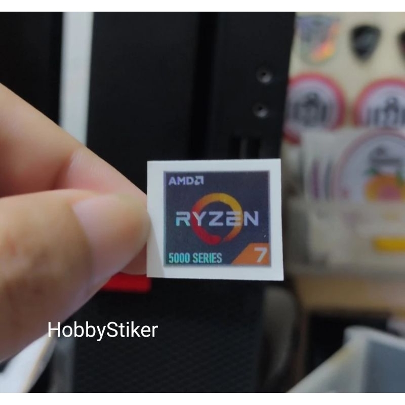 Custom amd ryzen 7 sticker for pc laptop with hologram effect | Shopee ...