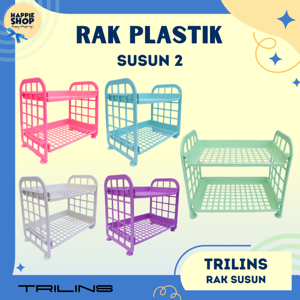 2-layer PLASTIC NET SHELF Mini Box Model Organizer Rack Multi-Purpose ...