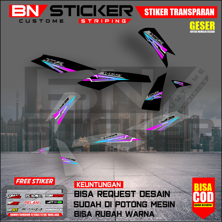 Variations of decal sticker stripping nmax 155 new turbo old ...