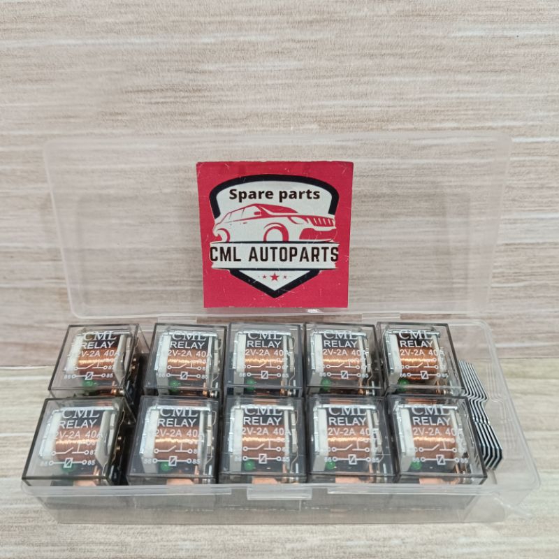 Transparent Relay Leg 5 12 Volt 40 Ampre for Cars and Motorbikes ...