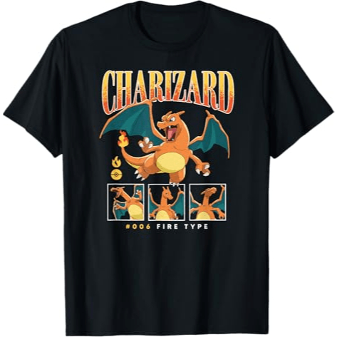 Pokémon - Charizard Fire Type Multiple Poses T-Shirt | Shopee Philippines