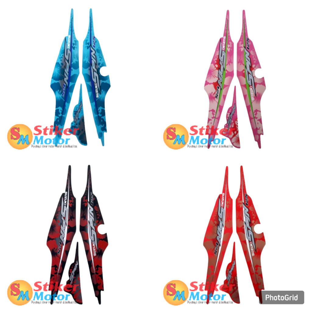 Suzuki spin 125 2005 standard full set motorbike body striping sticker ...