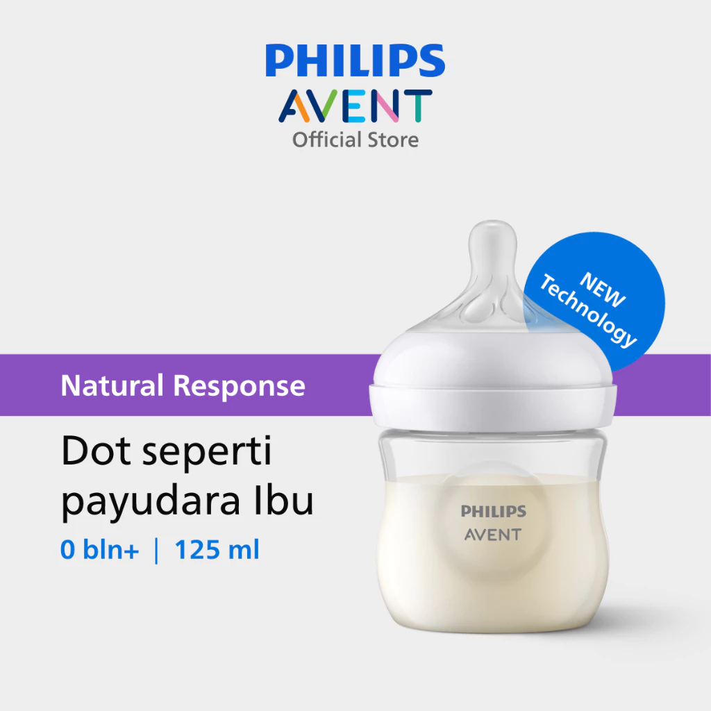 Philips Avent Natural Response Milk Bottle 125 ml | Single & Twin Pack ...