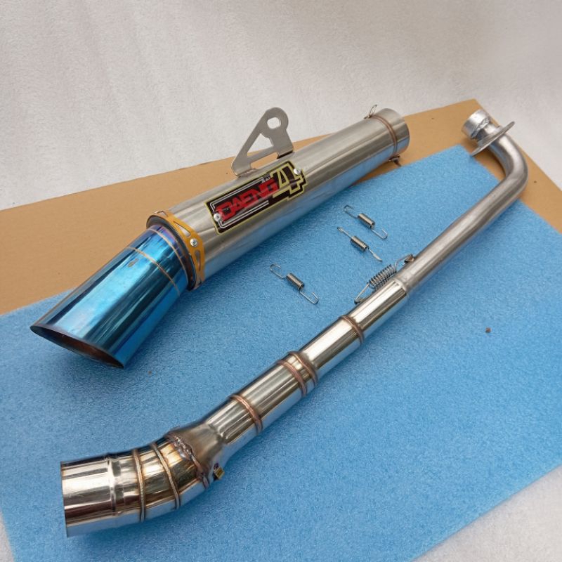 Open pipe big elbow with exhaust daeng 1set for xrm 100 110 wave 100 ...