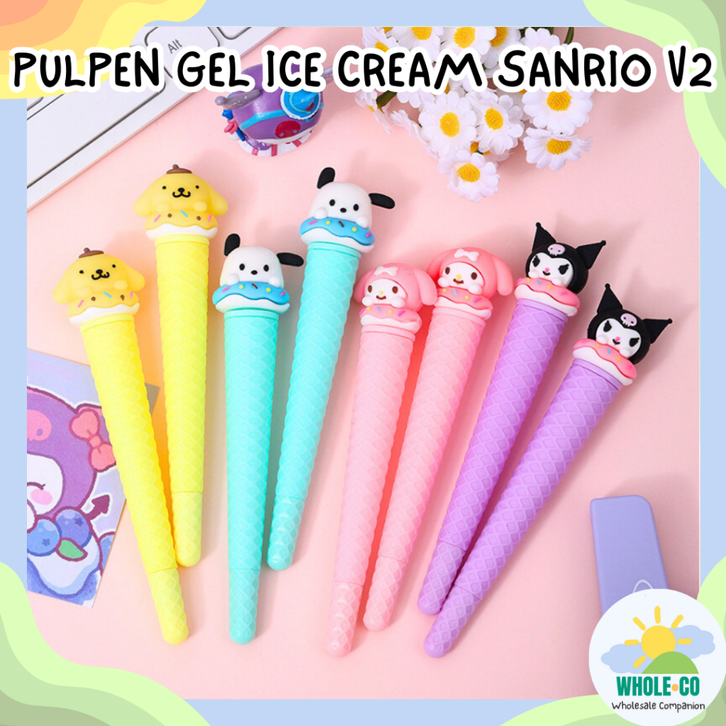 Sanrio Ice Cream Gel Pen Version 2 Premium Melody Kuromi Ice Cream ...