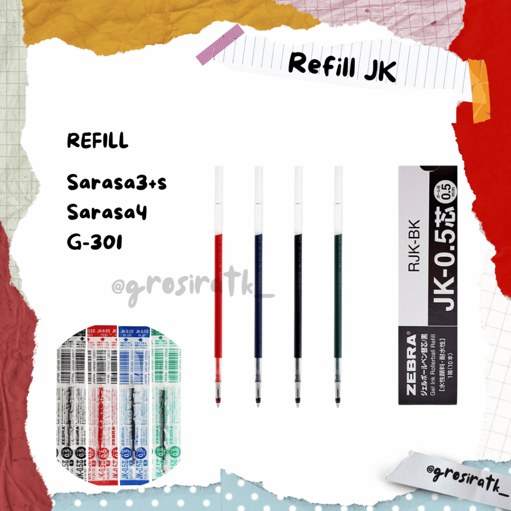 ZEBRA REFILL JK 05 & 07 / Refill Sarasa3+S | Shopee Philippines