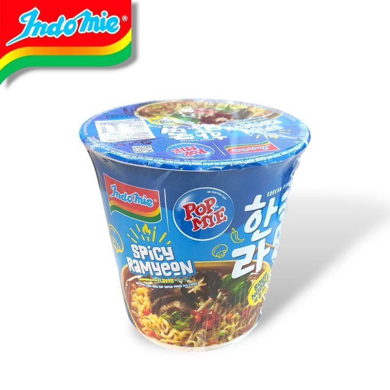INDOMIE CUP SPICY RAMYEON - SPICY mushroom soup noodles - PREMIUM INSTANT NOODLES korean ramyeon ...