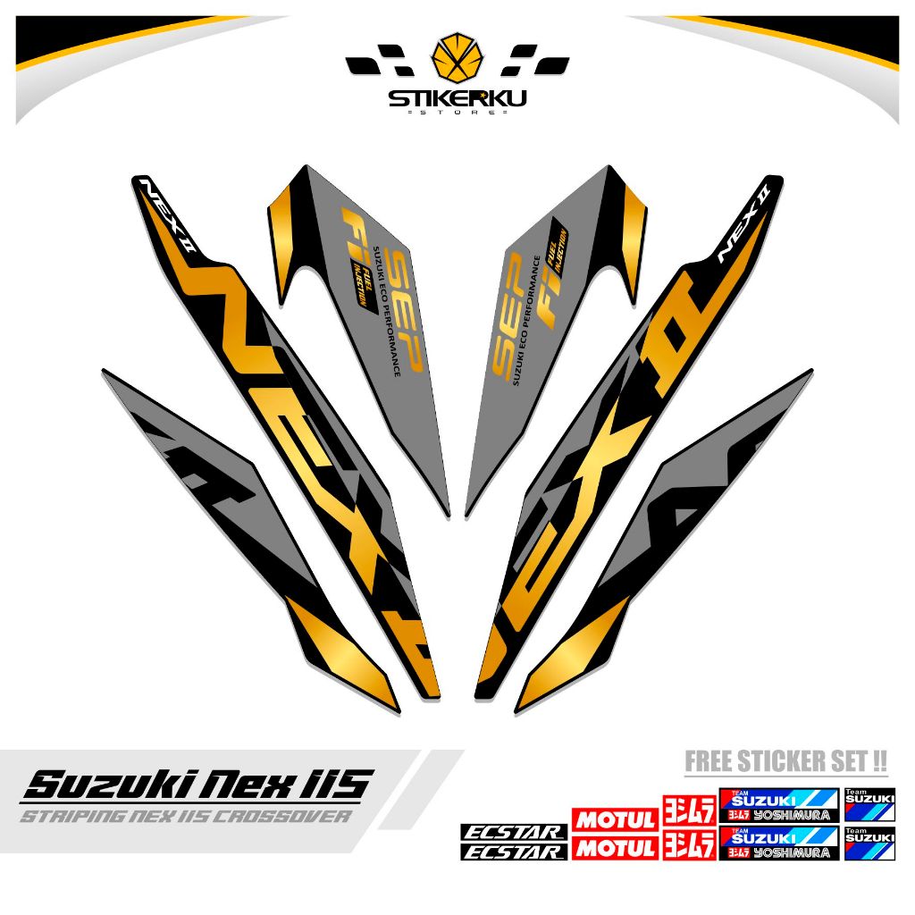 Sticker SUZUKI NEX 115 / MTF 14 / STRIPING NEX 2 / SETIKER NEX ...