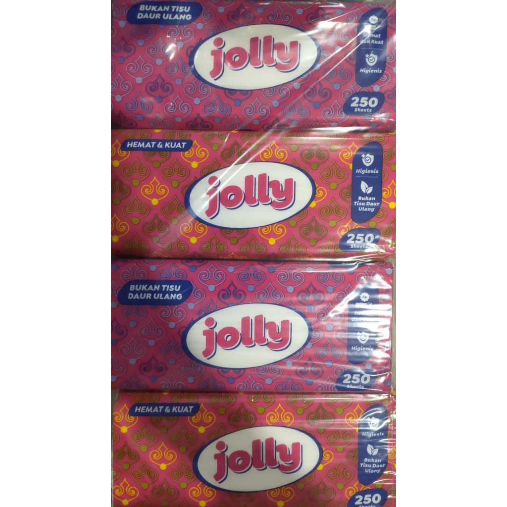 Jolly FACIAL TISSUE PACKAGE CONTENTS 4 PCS X 250 SHEETS 2 PLY - BUNDLE ...