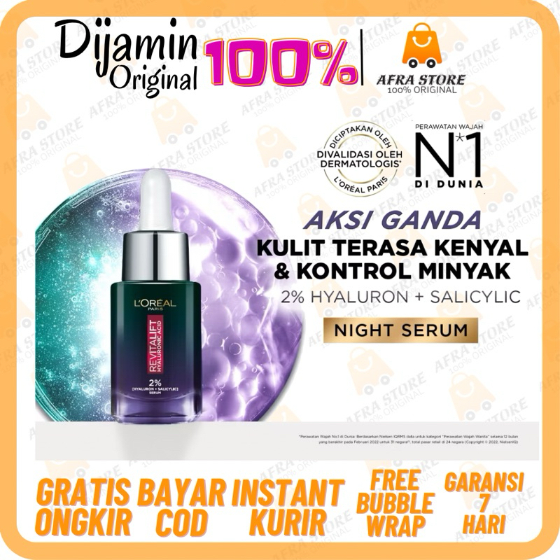 L'oreal Paris Revitalift Hyaluronic Acid Oil Control 2% Hyaluronic Acid + Salycilic Acid Night ...