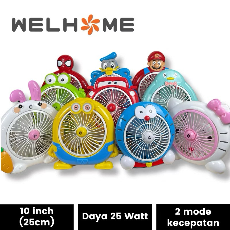 10 inch Character Fan | Box Fan Cartoon Carton Cartoon Wellhome Welhom ...