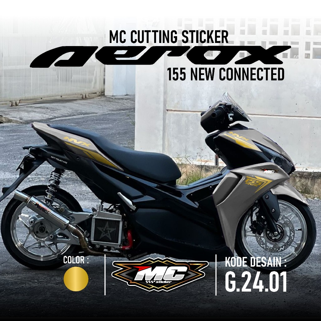 Cutting Sticker STRIPING Variation AEROX 155 CONNECTED SIMPLE ...