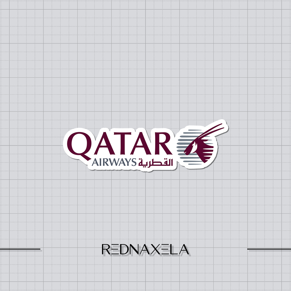 Qatar Airways Vinyl Sticker Outdoor Luggage Sticker Waterproof Sticker ...