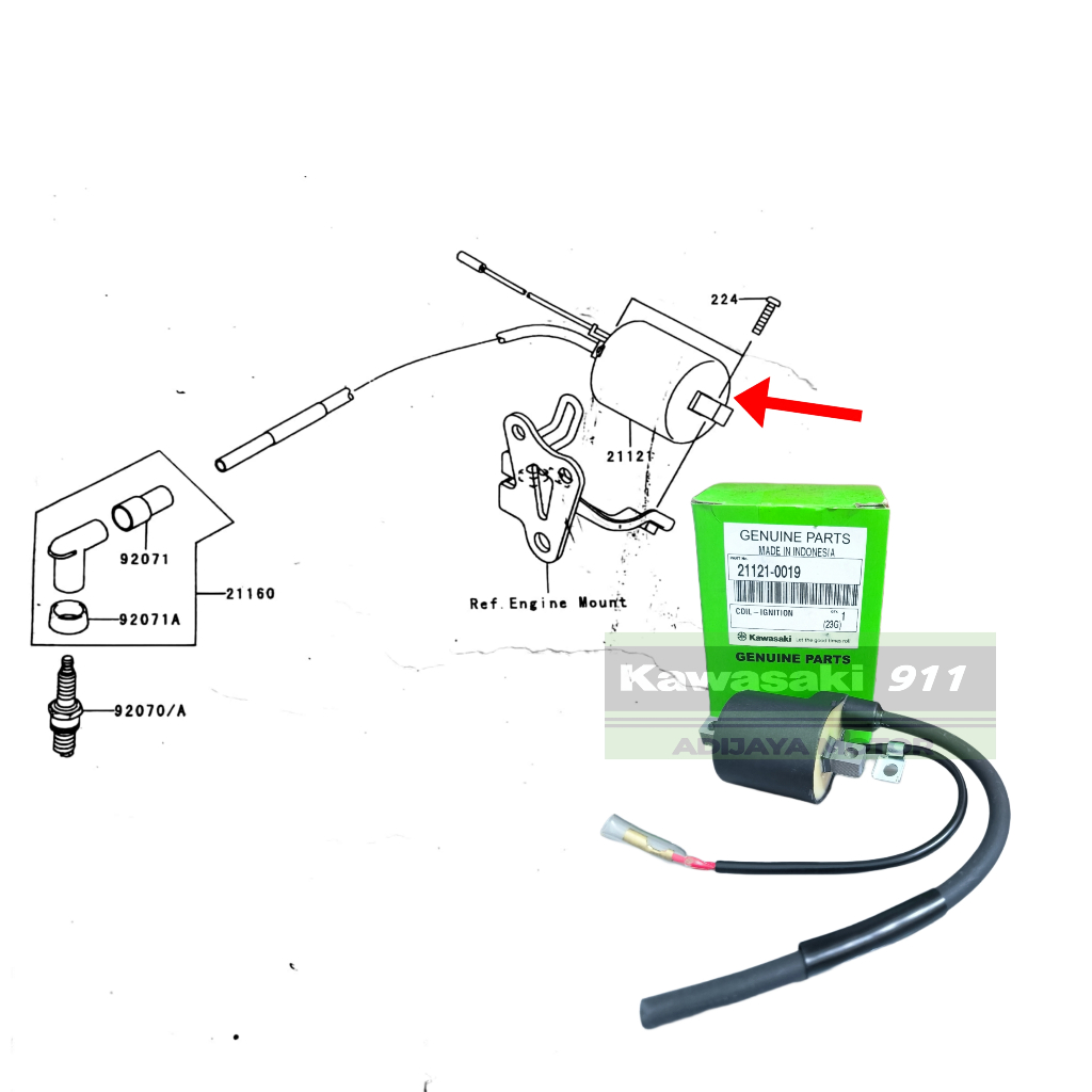 KAWASAKI SPARK PLUG COIL KAZE ZX130kawasaki | Shopee Philippines