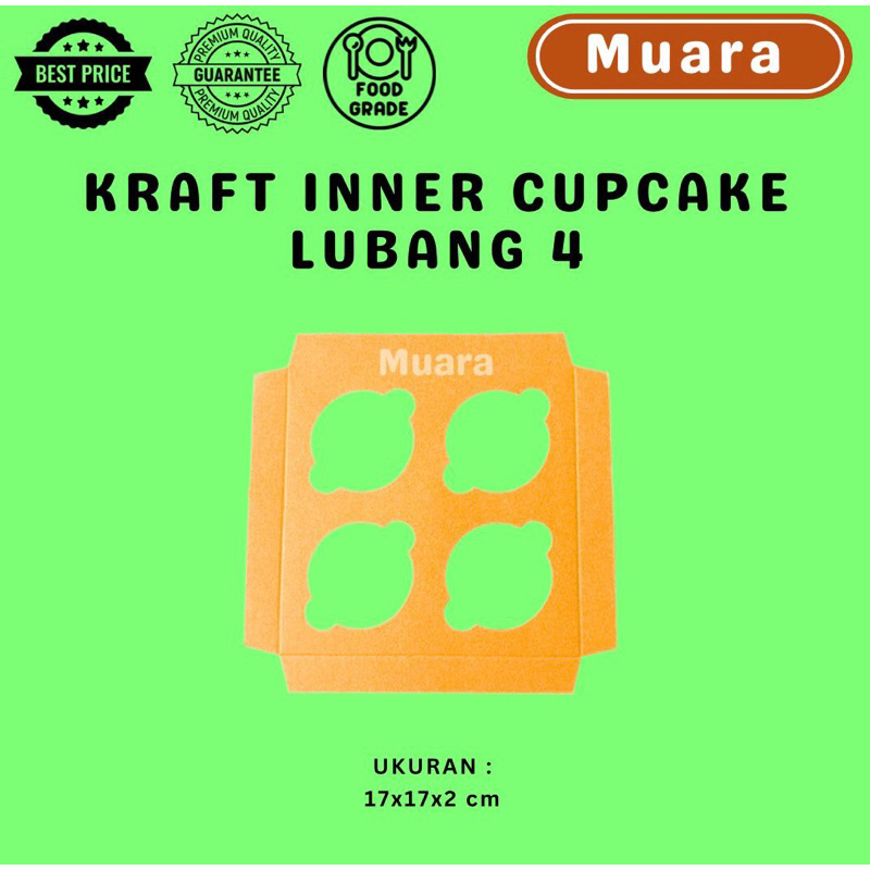 Kraft Inner Cupcake Holes 4, 6 and 9 / Cardboard Box Pudding Hampers ...