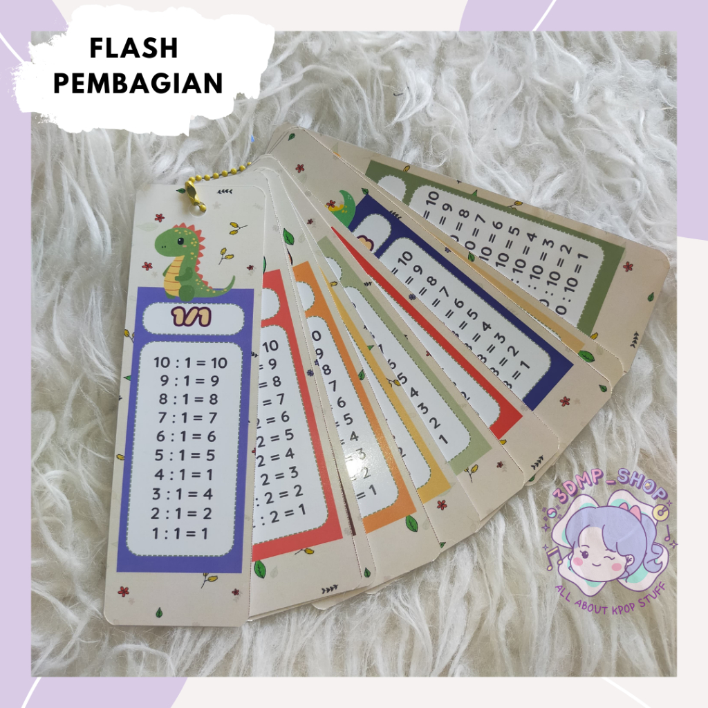 Flash Card Distribution Table Cards 1-10 Custom Names Mathematics ...