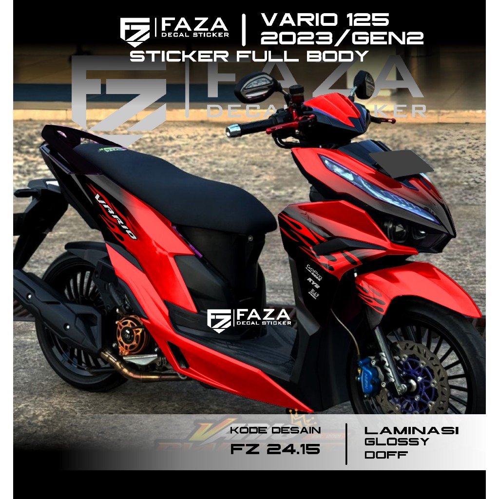 Decal Sticker Vario 125 New Gen2 Full Body Latest Gradation Fire ...