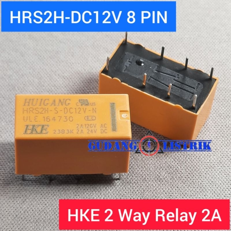 Hke DC 12V 2A 8 Pin HRS2H-S-DC5V 2 Way Relay | Shopee Philippines