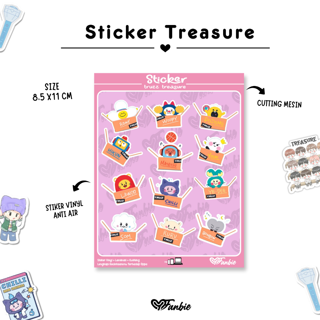 Treasure CHIBI TRUZ STICKER PACK | Shopee Philippines