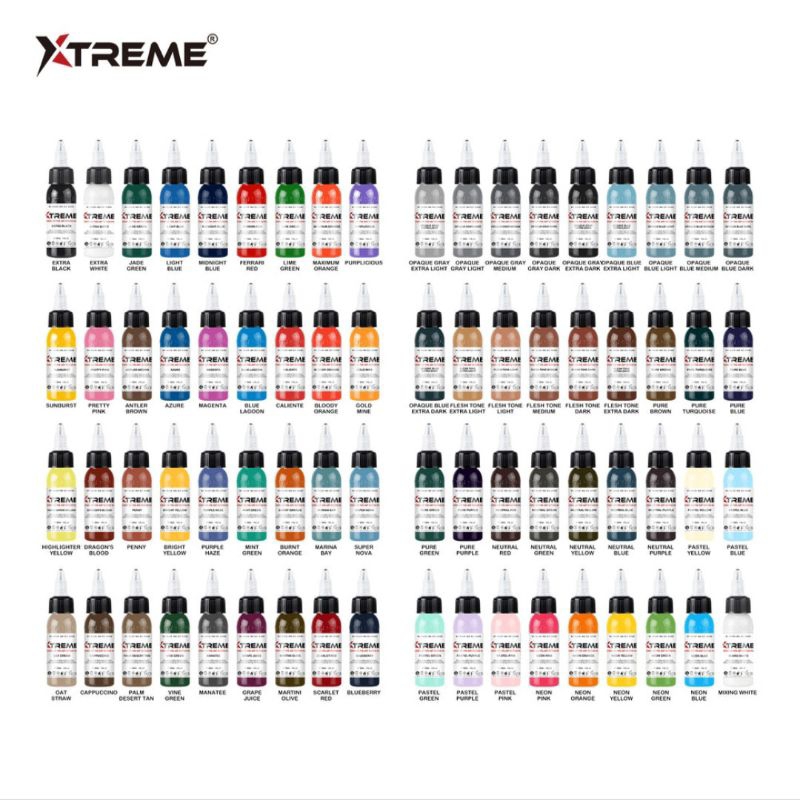 Xtreme ink basic color tattoo ink 1oz (30 milli), 100 original USA ...