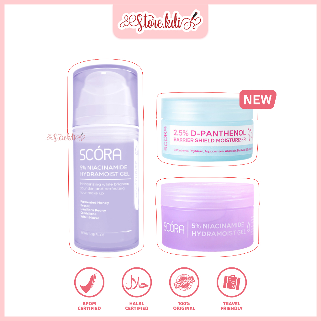 Scora 5% Niacinamide Hydramoist Gel 40ml & 100ml - 2,5% D-PANTHENOL ...