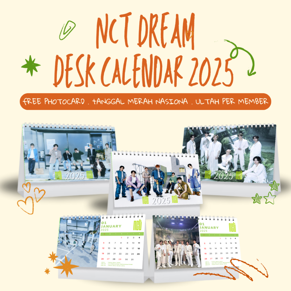 Nct dream 2025 Desk Calendar / 2025 Calendar / nct Calendar 2025 kpop ...