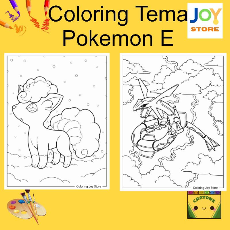 Coloring Drawing Paper sizes A4 and A5 150 gsm - Pokemon Theme Coloring ...