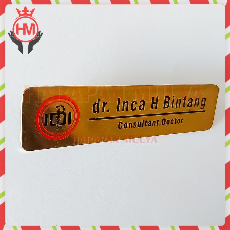 Stall IDI Chest Nameplate Full Metal IDI Name Tag - Harapan Mulya ...