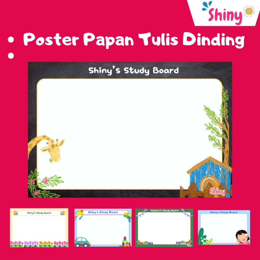 Study Board Whiteboard Posters for Kindergarten and Elementary School ...