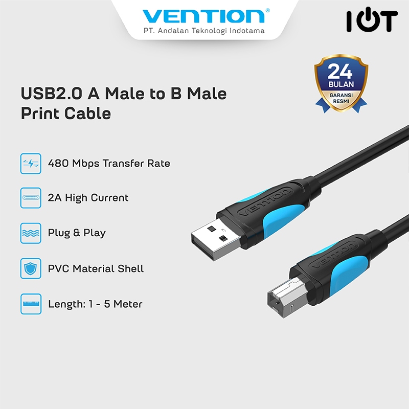 Vention USB A Male To B Male Printer Cable - VAS-A16 | Shopee Philippines
