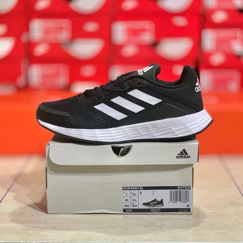 Adidas DURAMO SL BLACK WHITE SHOES ORIGINAL STORE (GV7124) | Shopee ...
