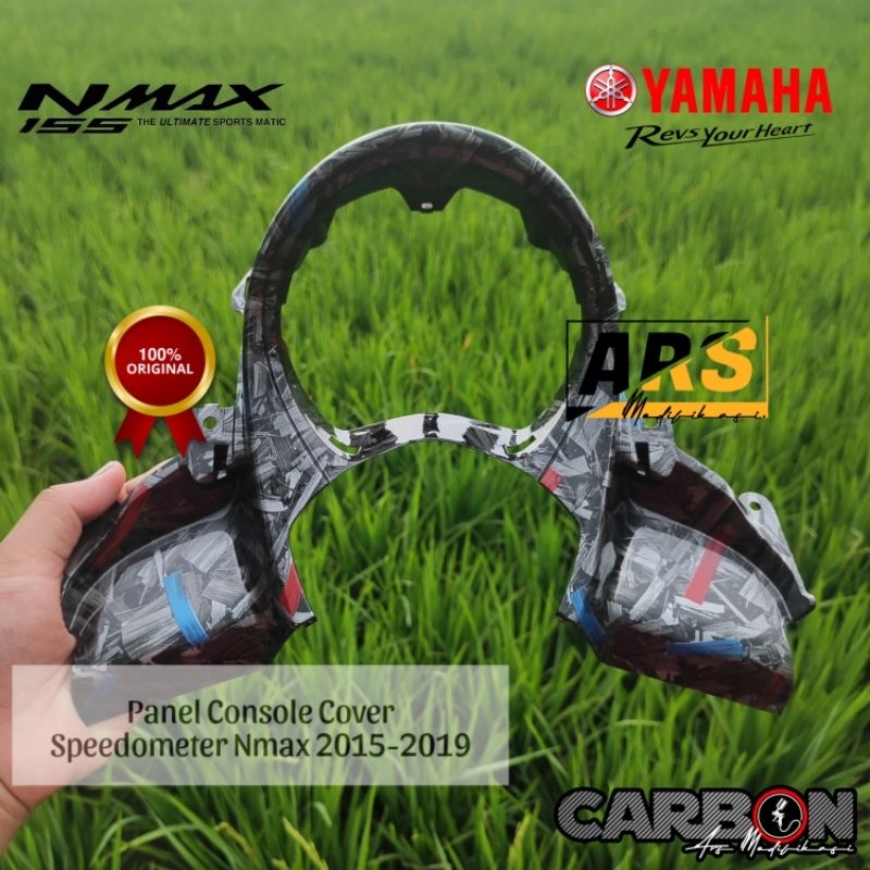 MERAH Nmax Old Carbon WTP Speedometer Cover Console Panel with Red and ...