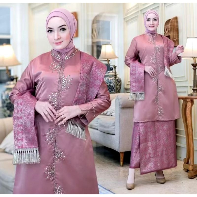 Baju kurung Melayu Songket Shawl/Set Baju kurung Melayu Songket/Kebaya Baju kurung Melayu ...