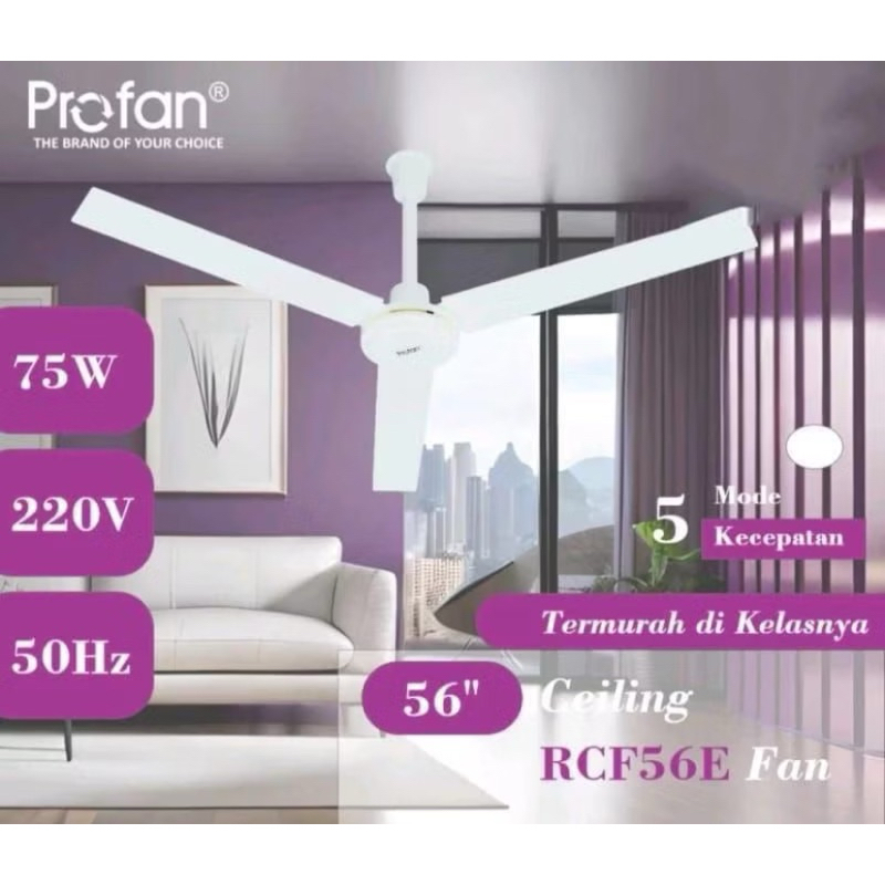 Profan RCF-56E Ceiling Fan 56” Ceiling Fan SNI Iron Propeller | Shopee ...